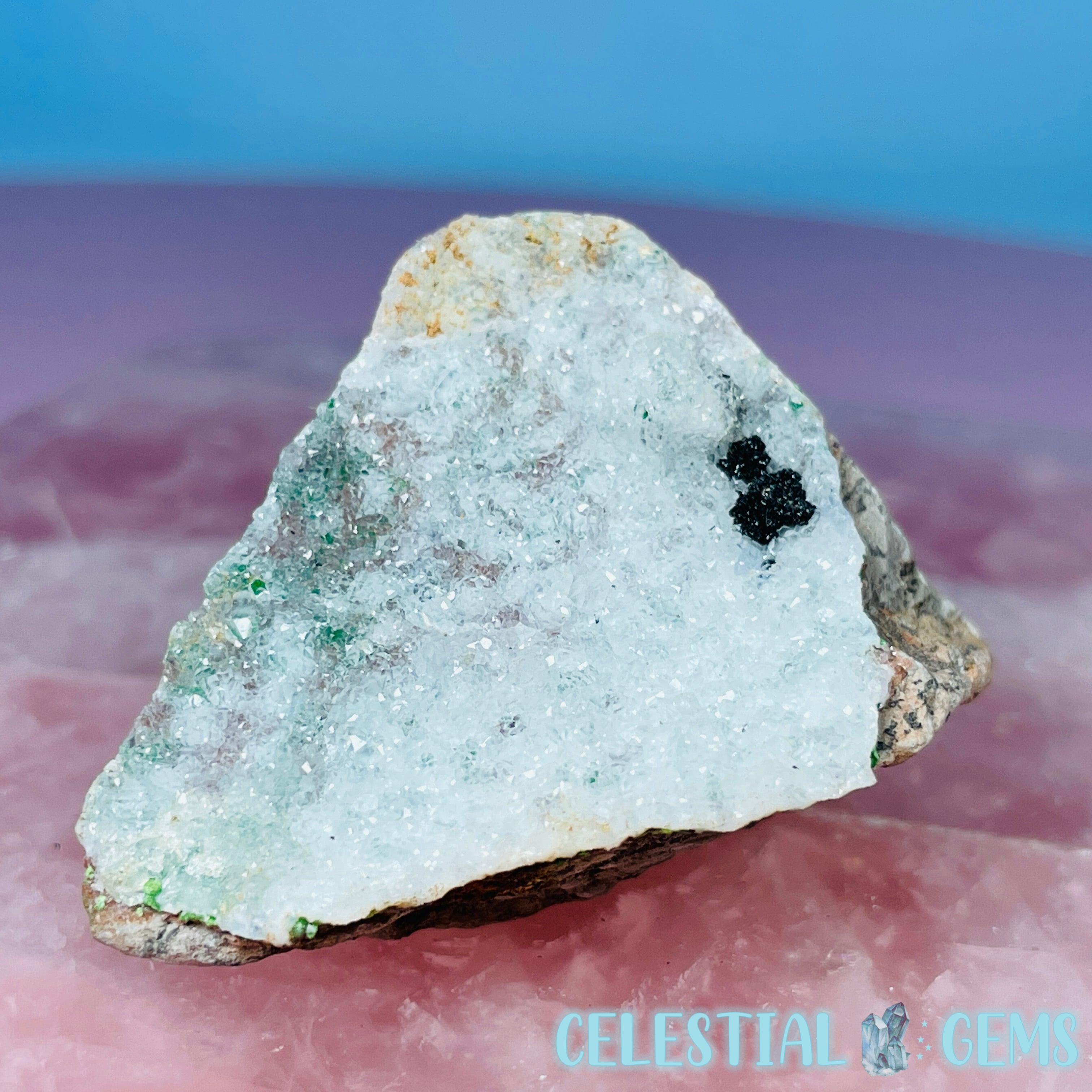 Quartz + Malachite + Heteregonite + Cobaltocalcite Small Specimen ...