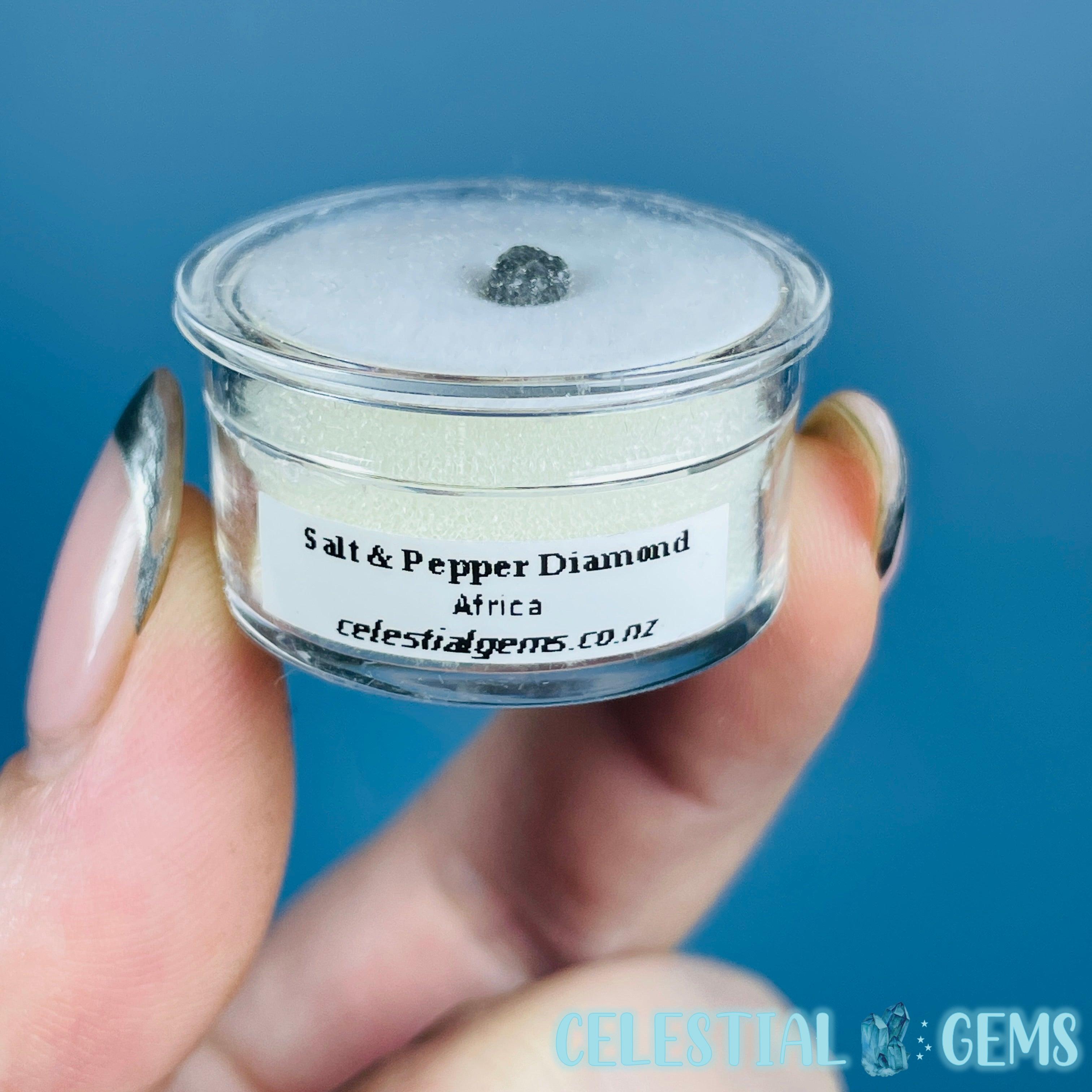 Salt & Pepper Diamond Tiny Crystal Specimen in Pottle (Video ...