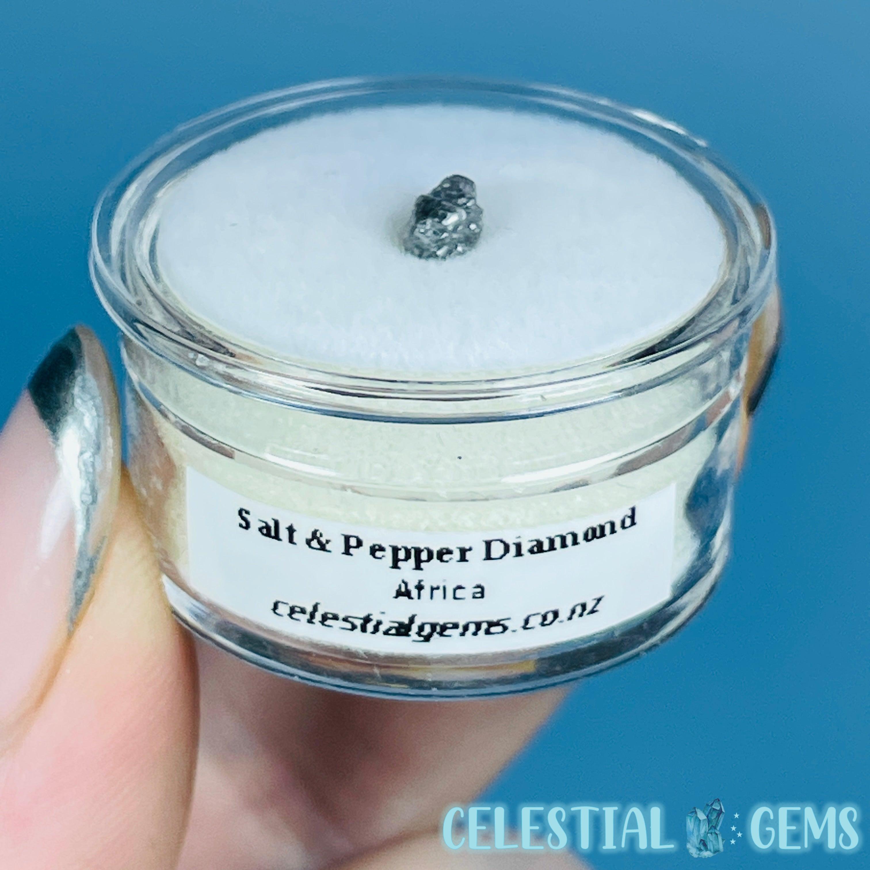 Salt & Pepper Diamond Tiny Crystal Specimen in Pottle (Video ...