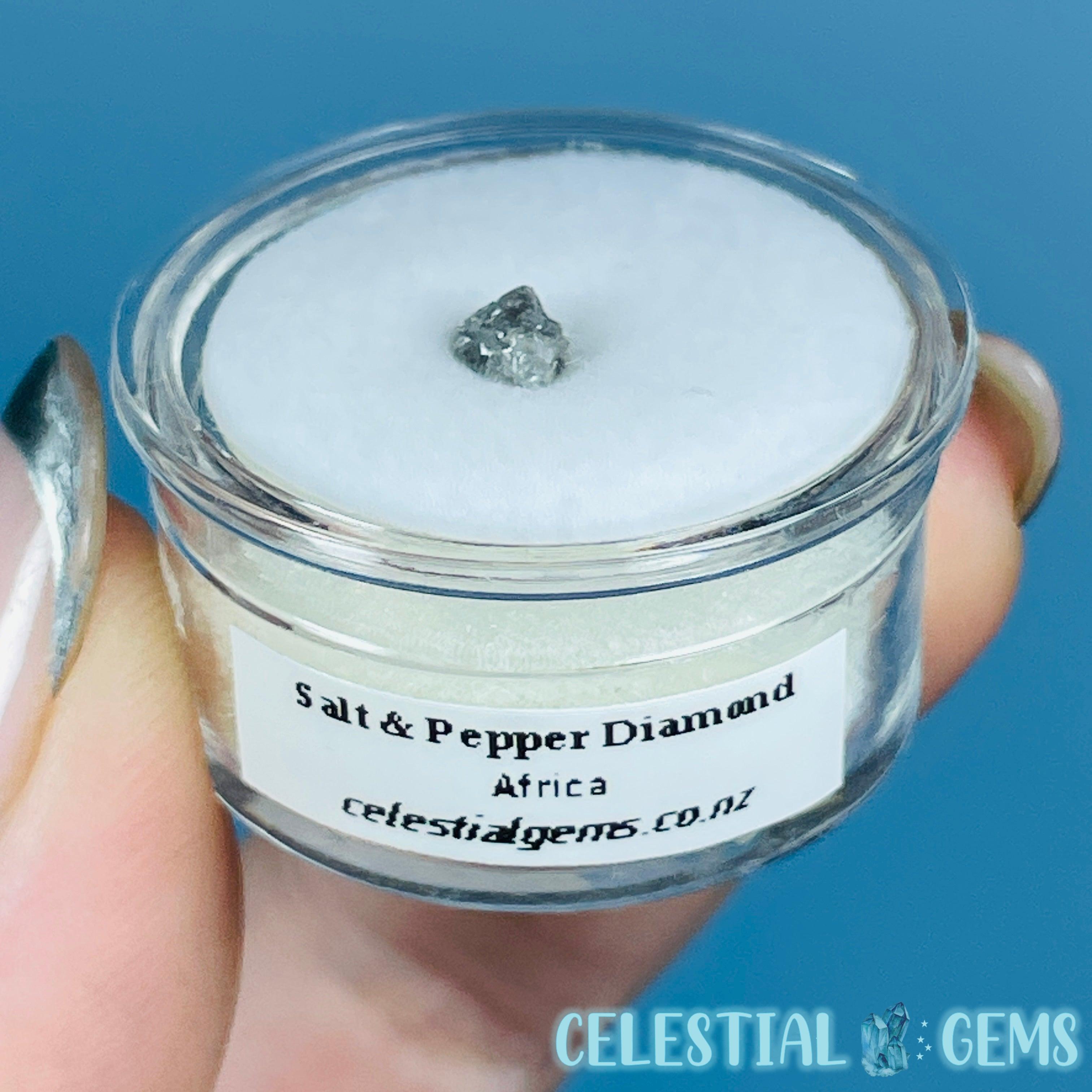 Salt & Pepper Diamond Tiny Crystal Specimen in Pottle (Video ...