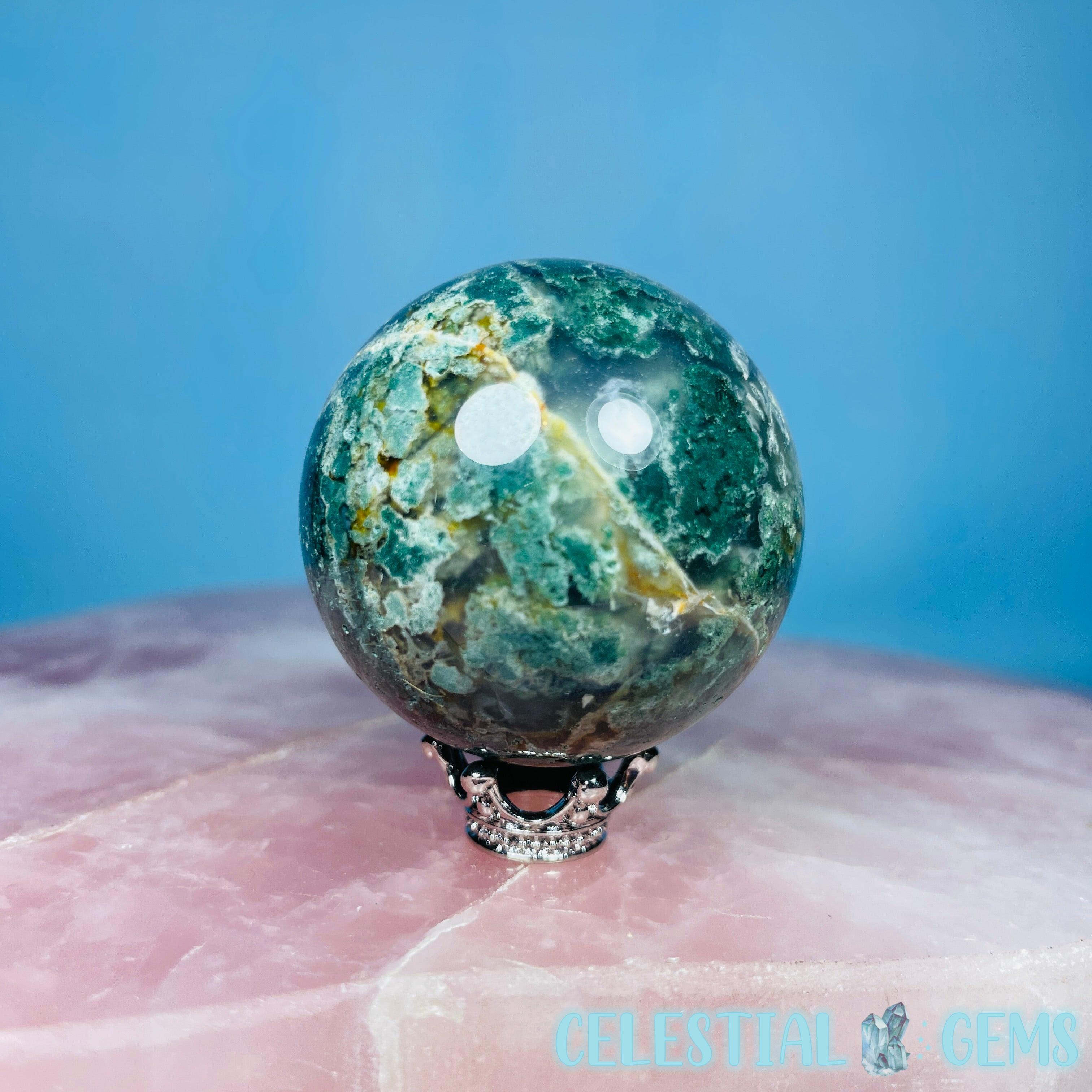 Moss Agate Small Sphere – Celestial Gems NZ