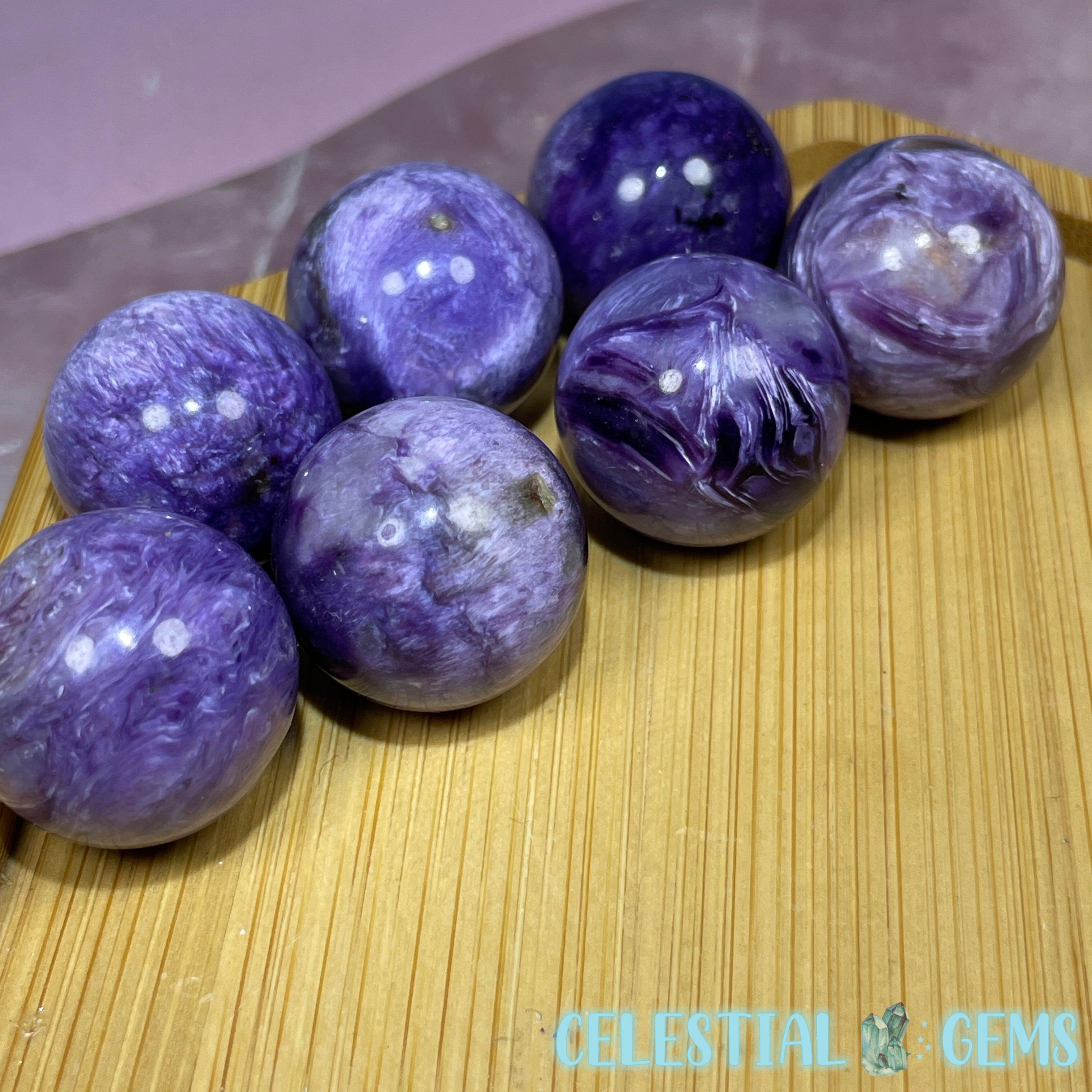 High Grade Charoite Small Sphere – Celestial Gems NZ