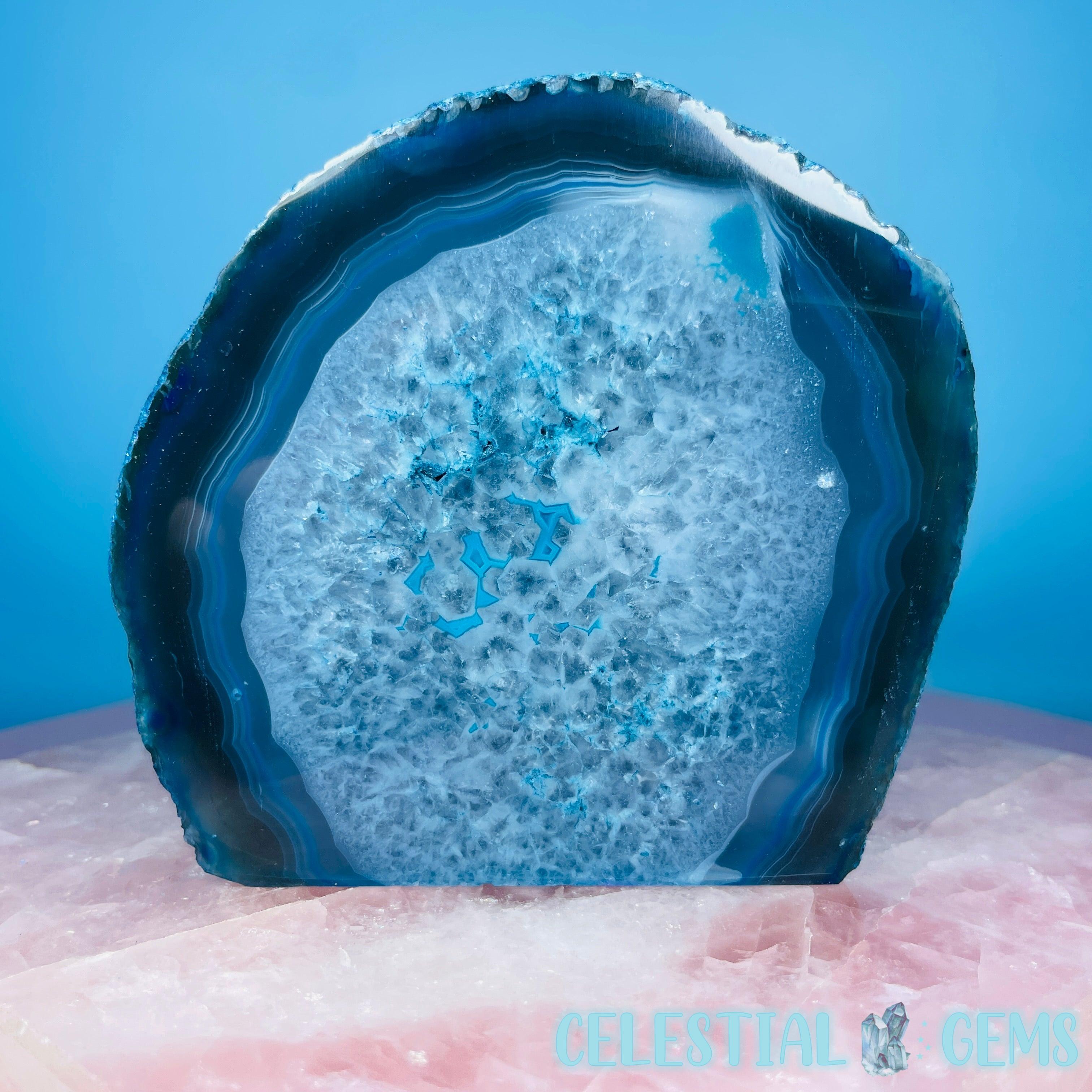 Teal Agate Semi-Polished Small Freeform – Celestial Gems NZ