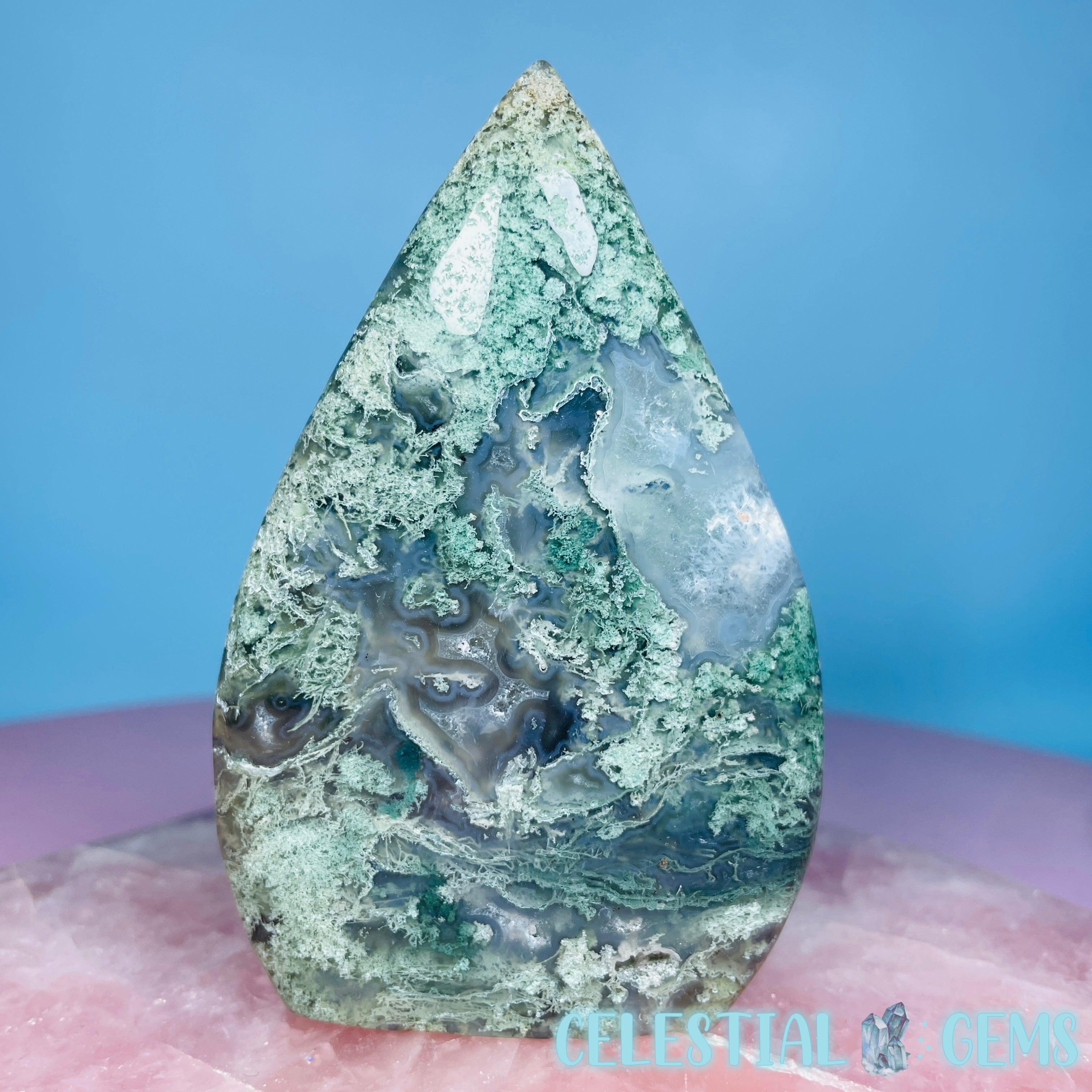 Moss Agate Medium Freeform – Celestial Gems NZ