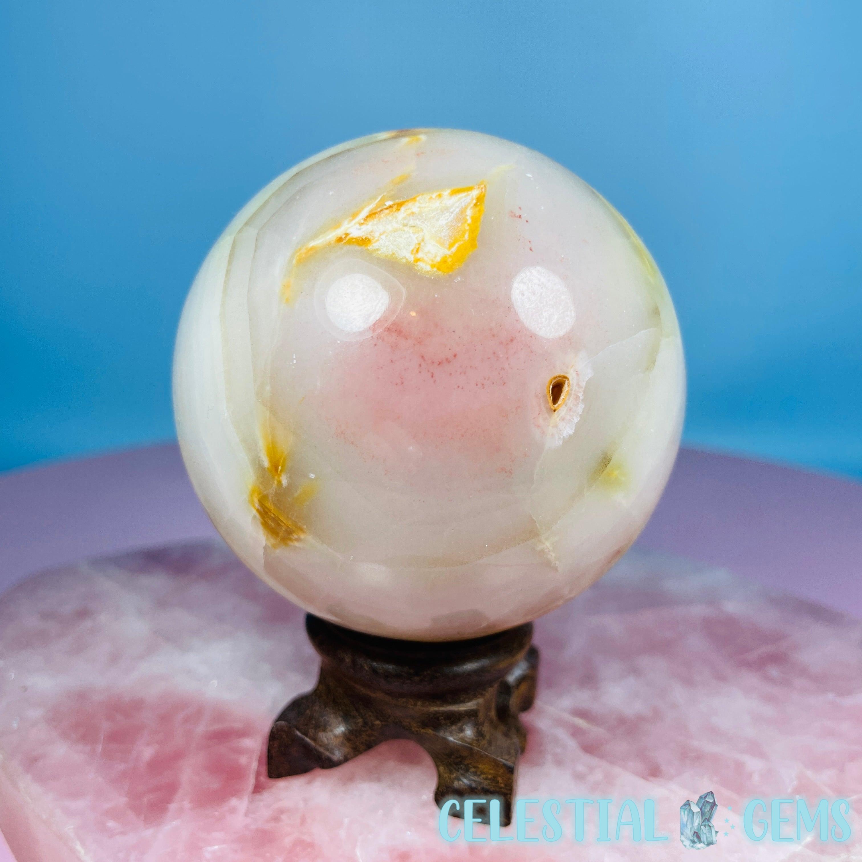 Banded Rose Calcite Large Sphere – Celestial Gems NZ