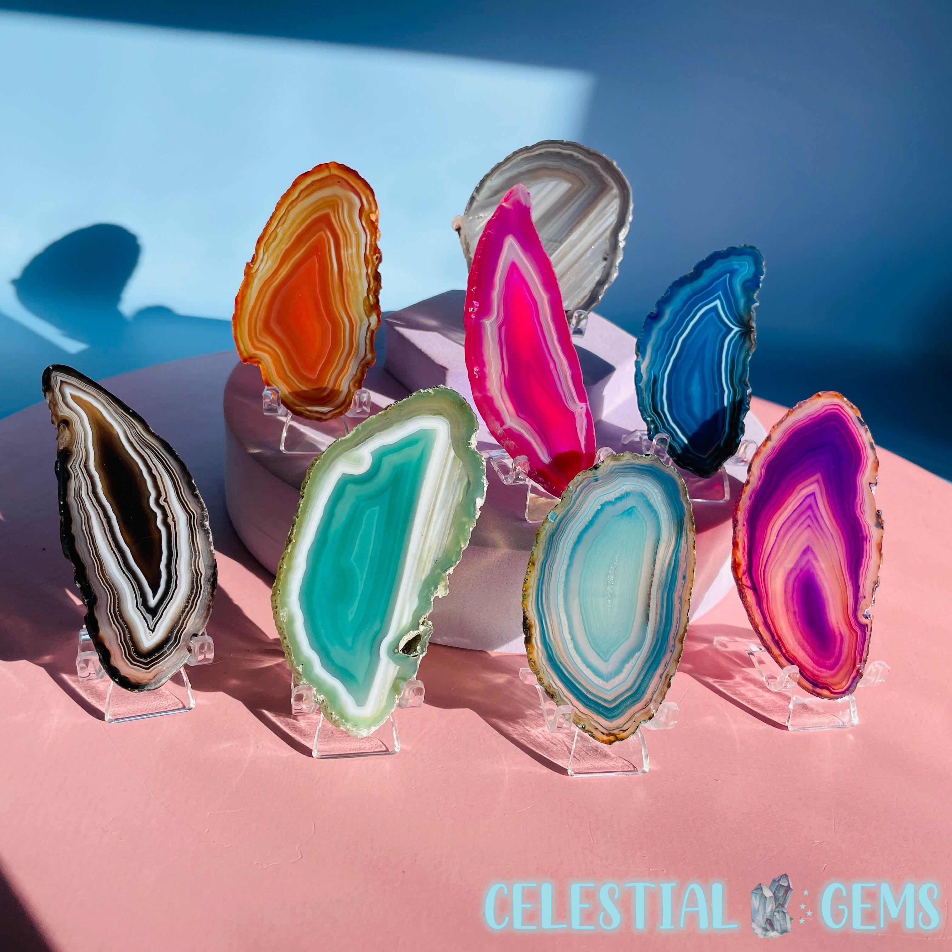 Agate Mixed Colour Small Slice – Celestial Gems NZ