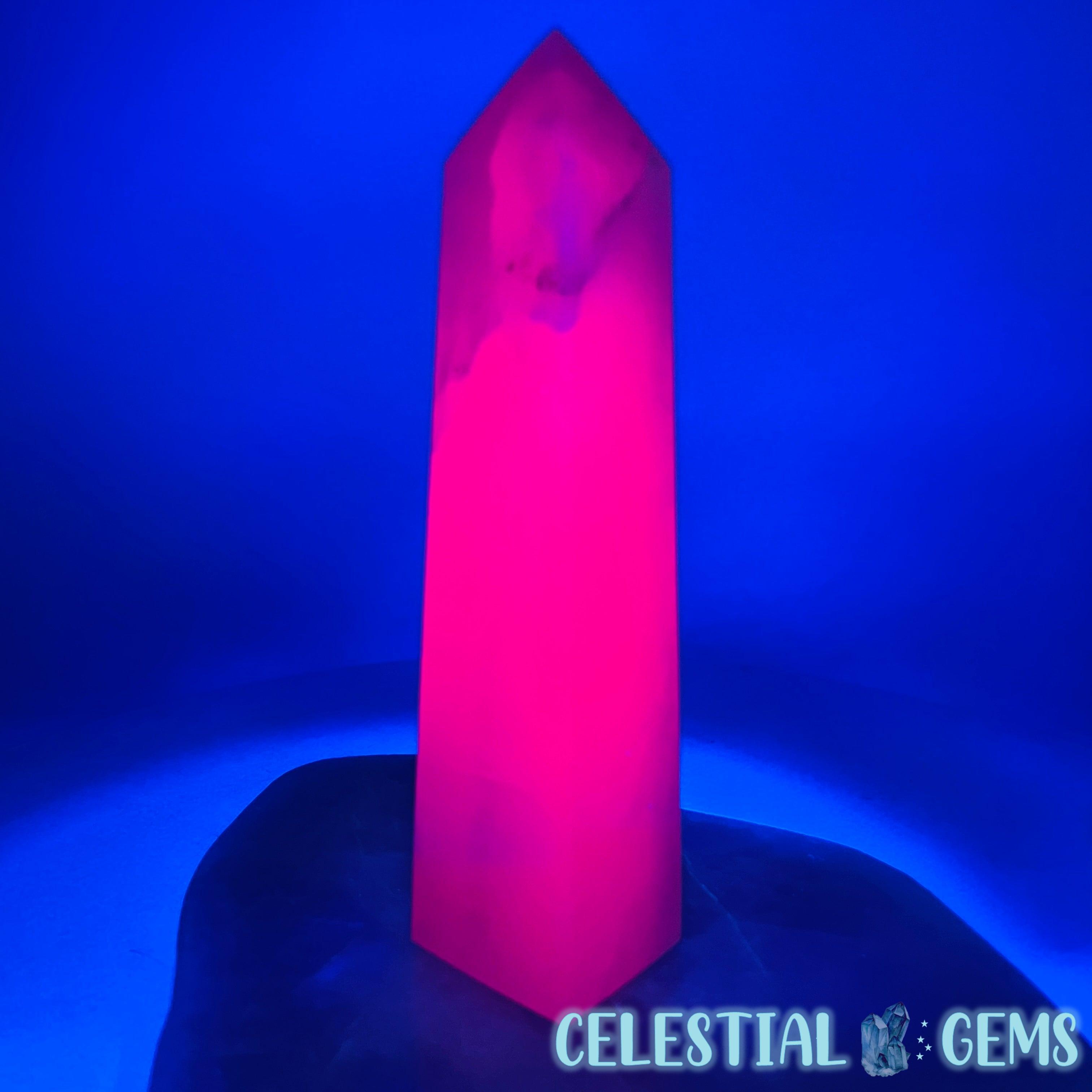 Mangano UV Calcite Large Obelisk Tower – Celestial Gems NZ