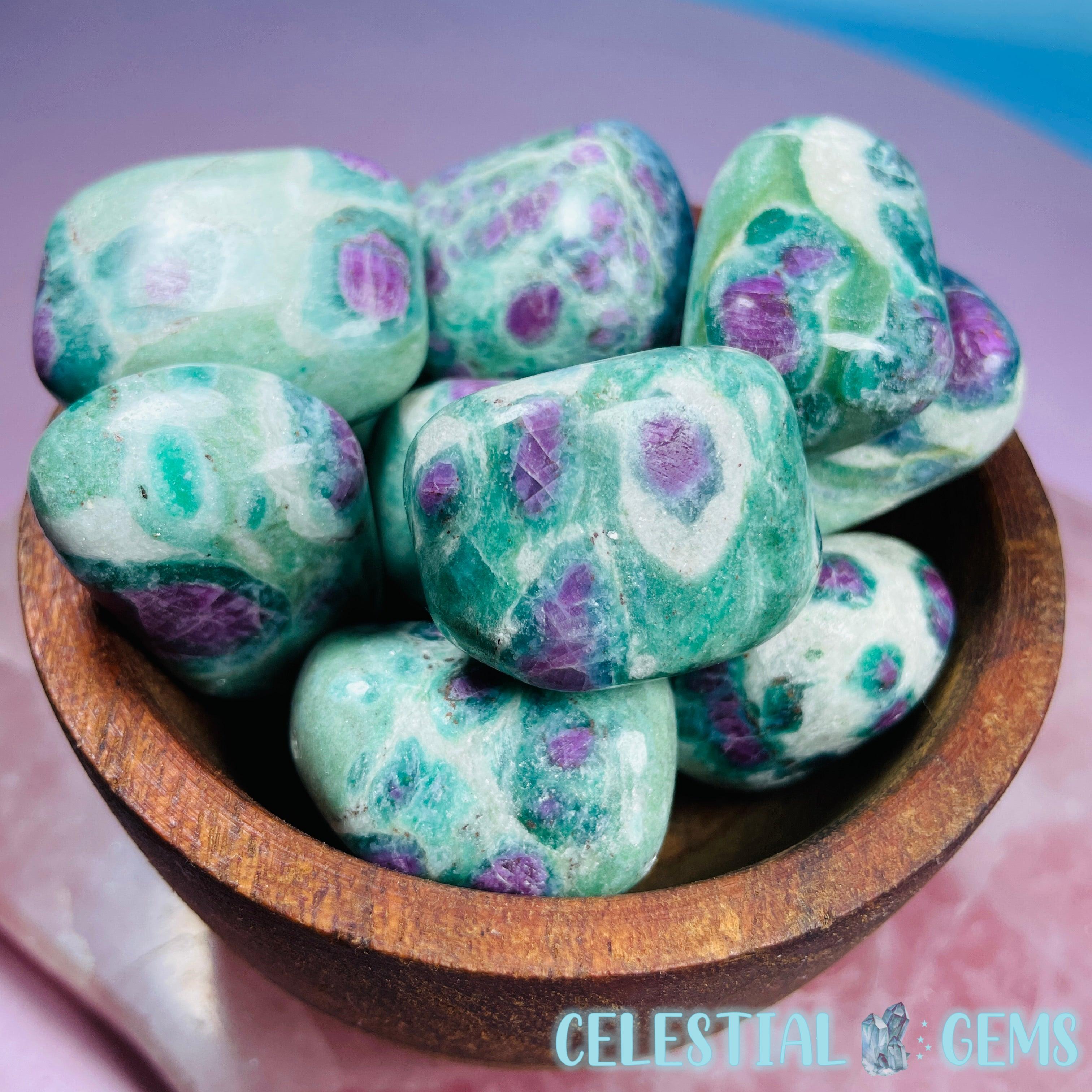 Ruby in Fuchsite Tumble – Celestial Gems NZ